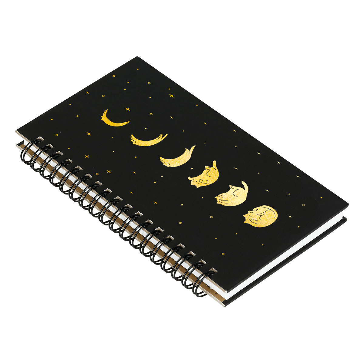 Записная книжка MESHU "Black cat" 95*175 мм 96 л, матовая ламинация, тиснение фольгой Meshu-MS ...