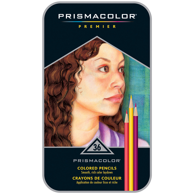 Набор карандашей цветные Prismacolor "Premier" 36 цветов, металлическая ...