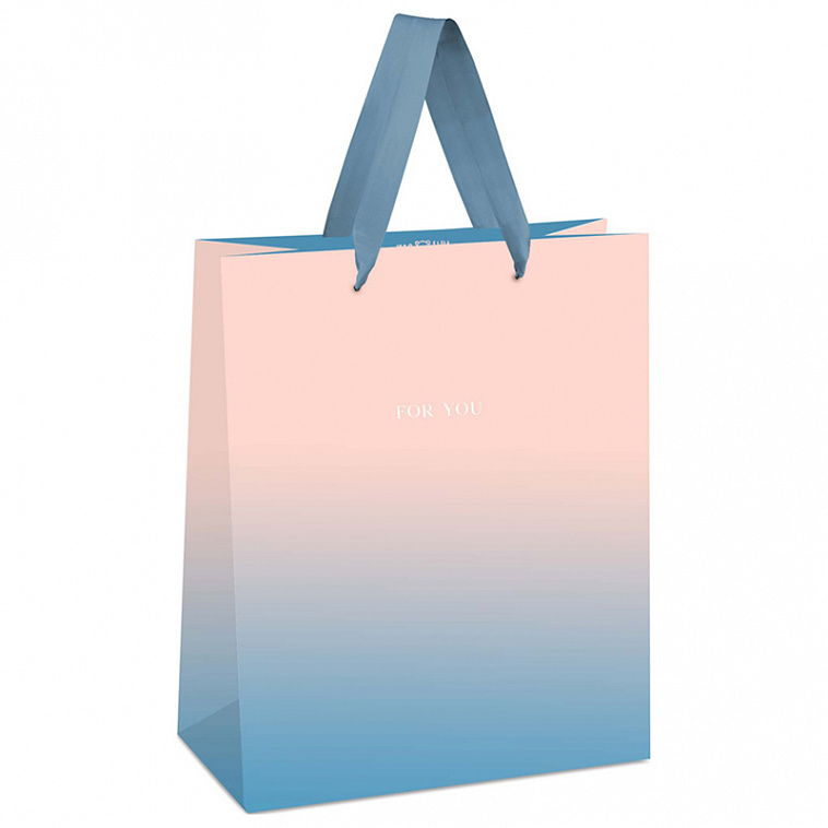 Пакет подарочный MESHU "Duotone. PowderBeige-blue gradient" 18*23*10 см MESHU-MS_45716 - купить ...