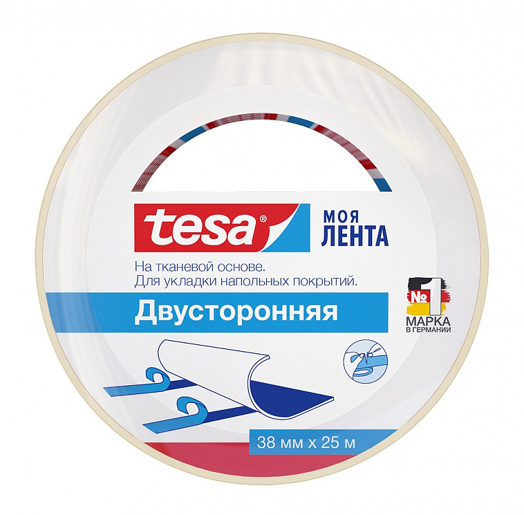 Лента-скотч тканевая TESA двусторонняя 38 мм х 25 м TESA-T55540-00000 ...
