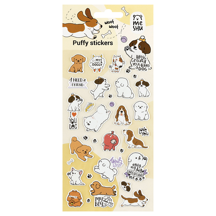 Наклейки объемные MESHU "Best friend", 10*23 см, пакет европодвес Meshu-MS_57657 - купить в ...